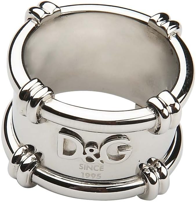 Dolce & Gabbana D & G Jewels I D & G EXT SS Ring Logo in Relief : Dolce ...