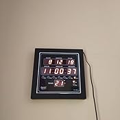 Buy Ajanta Quartz Digital Red LED Sqare Wall Clock OLC - 302 (25.4 cm x ...