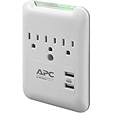 Amazon.com: APC Wall Outlet Plug Extender, Surge Protector with USB ...