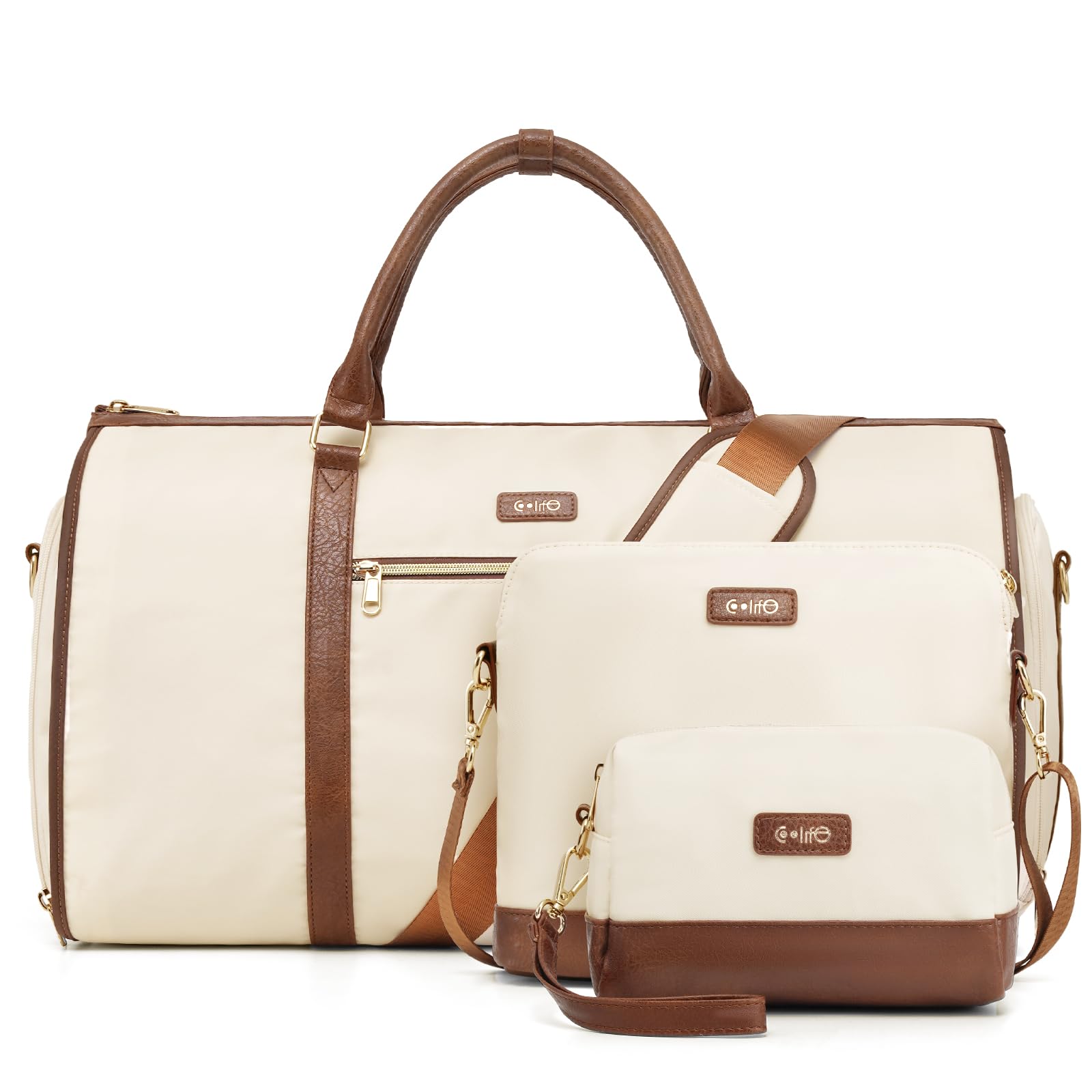 Coolife Garment Bag Travel Foldable Garment Duffel Bag Carry On ...