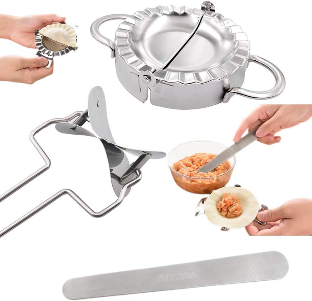 Dumpling Maker, Stainless Steel Dumpling Mold and Dough Press for Home ...
