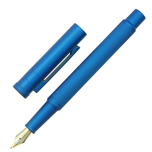 Asvine Blue Forest Fountain Pen Fude Pen Bent Nib, Classic Design with ...