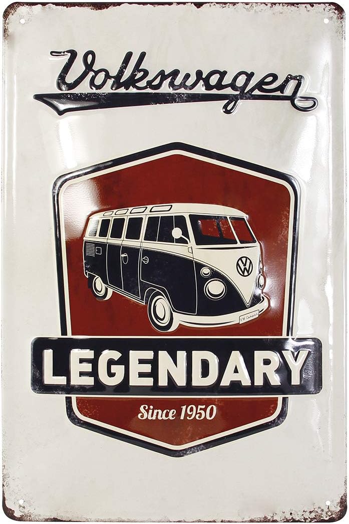 Amazon.com: BRISA VW Collection - Volkswagen Retro Metal Sign with VW ...