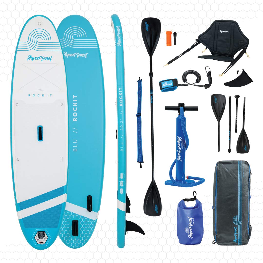 Buy AQUANET Inflatable Kayak Paddle Board Kit - Rockit, Blue | 10.2 ...
