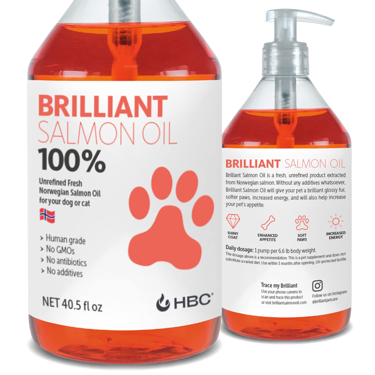 Mua Brilliant Omega 3 Salmon Oil for Dogs & Cats - Norwegian Fish Oil ...