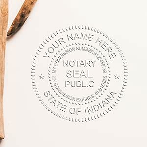 Amazon.com : State of Indiana Notary Seal, Indiana Notarial Seal, Black ...