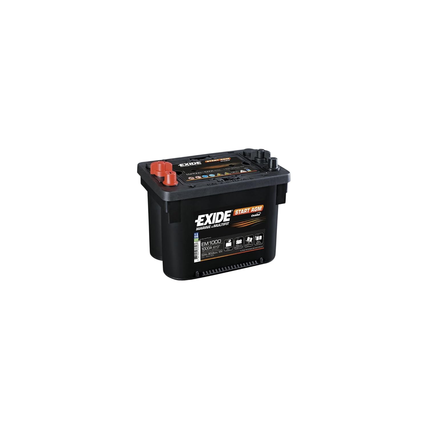 Exide EM1000 Starter Battery 50 Ah: Amazon.co.uk: Car & Motorbike
