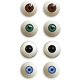 Amazon.com: Realistic Acrylic Halloween Eyeball 1 Pairs Half Round ...