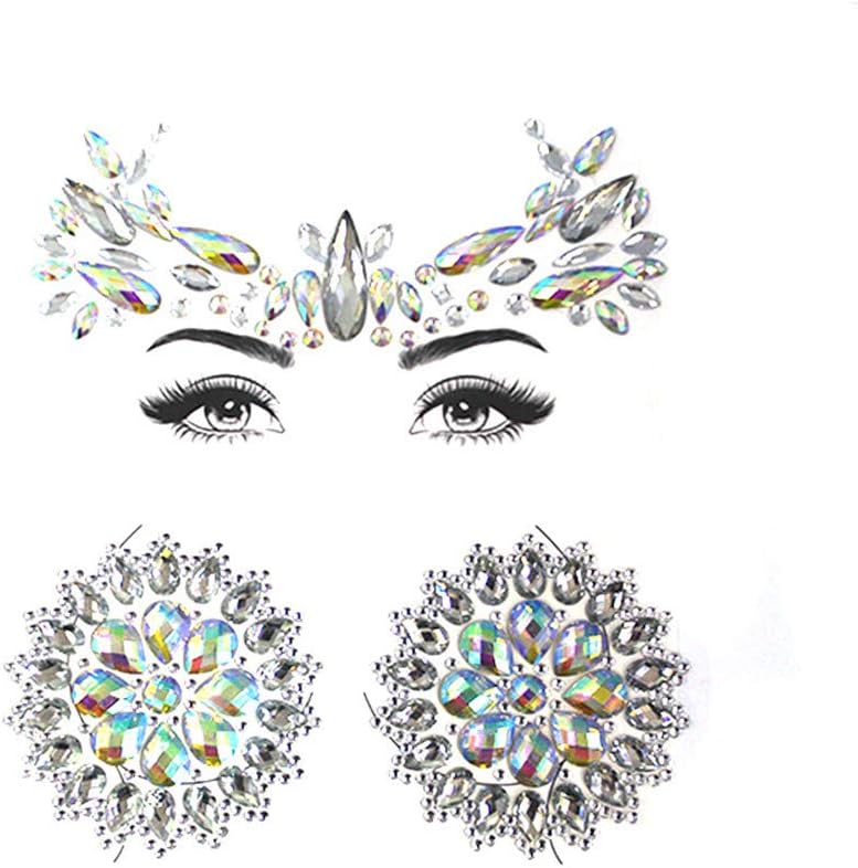 PLMNKO Gesicht Edelsteine Strass Tattoo Festival Jewels Gesicht Brust ...