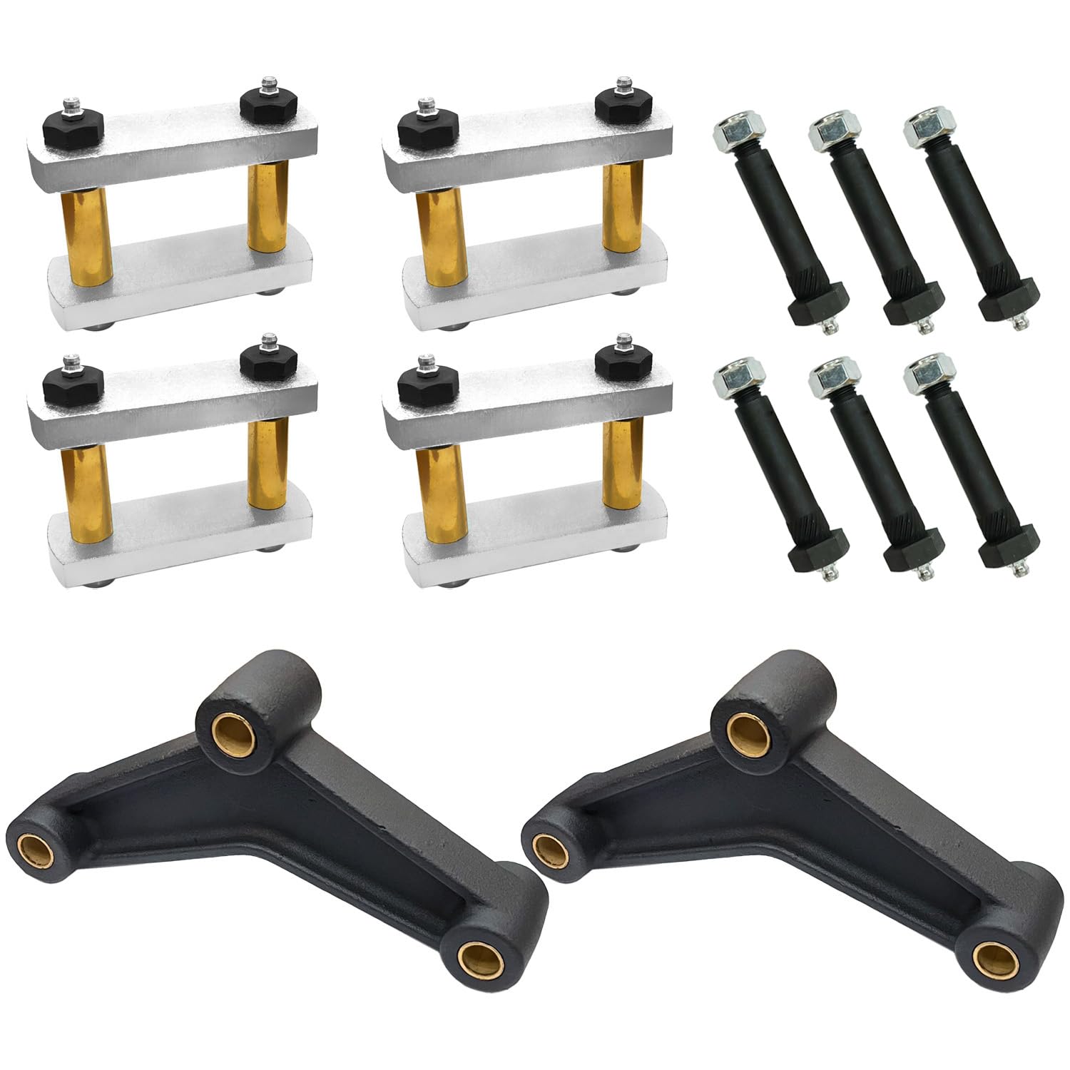 LLANNDER Heavy Duty Greaseable Tandem Trailer Axle Shackle Kit 3.125 ...