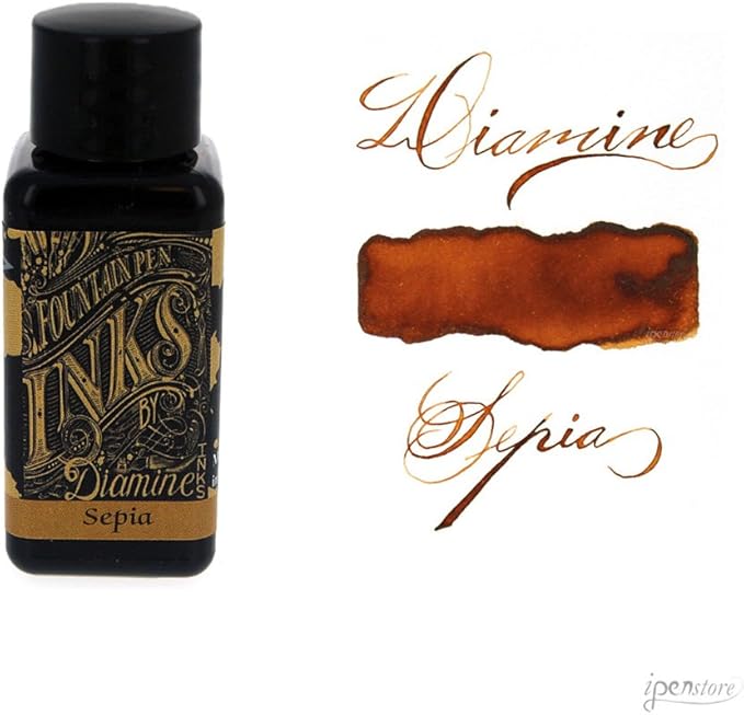 Diamine 30ml Sepia fountain pen ink bottle: Amazon.co.uk: Office Products