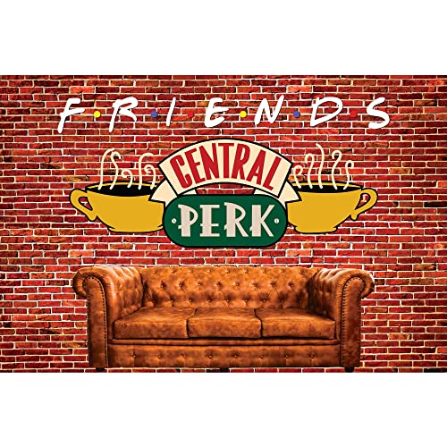 SeekPro 15x10ft Central Perk Friends Tv Show Theme Party Backdrop Red ...