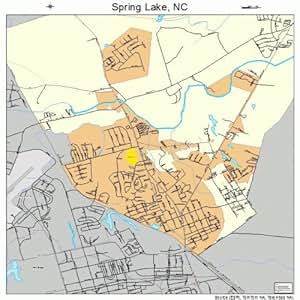 Amazon.com: Large Street & Road Map of Spring Lake, North Carolina NC ...