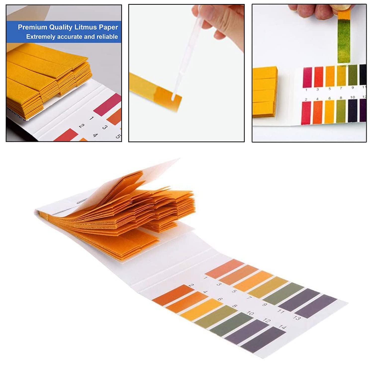 Mua 6 Pack pH Test Strips, 480 Strips Full Range 1-14 Universal pH Test ...