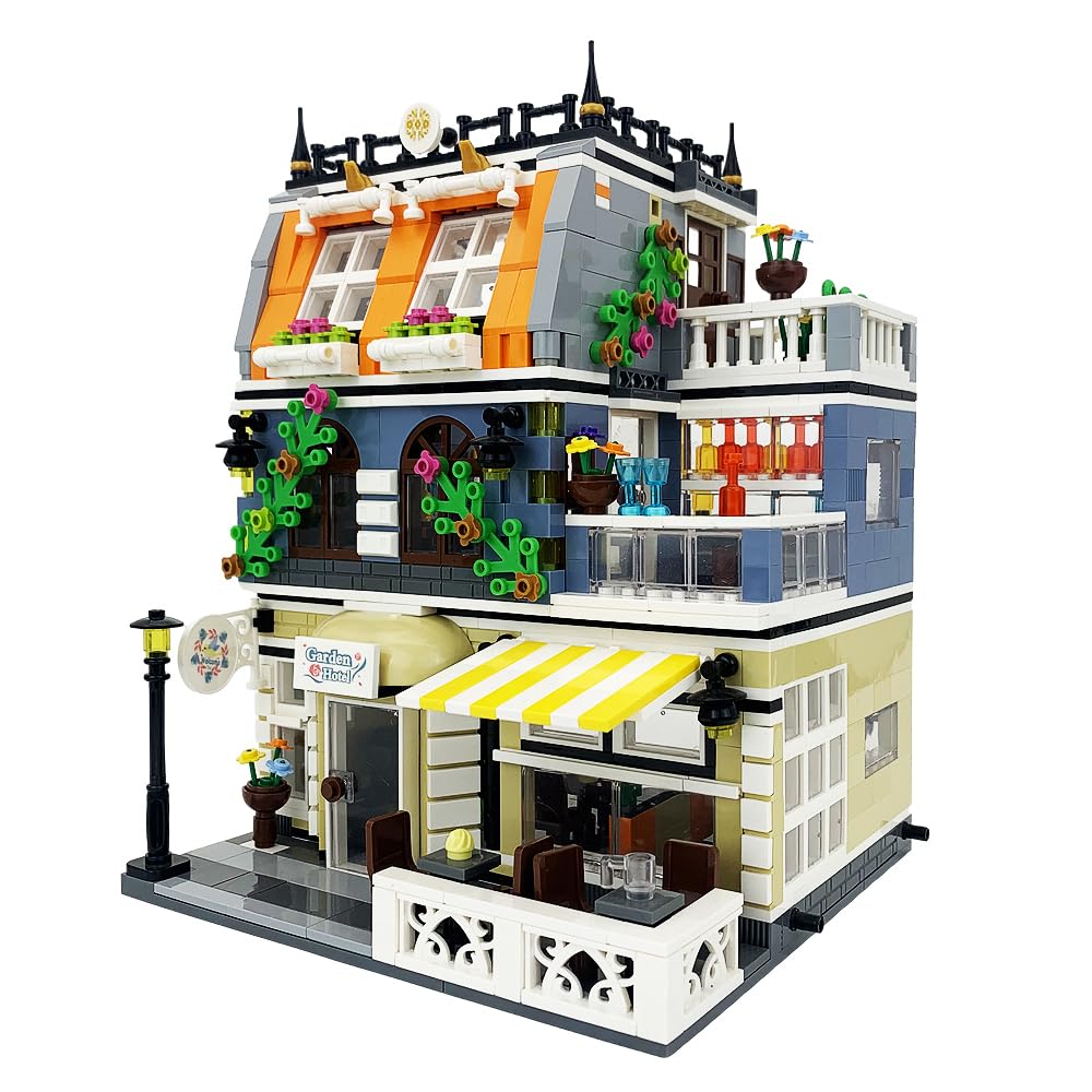ENJBRICK Garden Hotel Assembly Square Building kit,Modular House ...