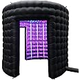 Amazon.com: Vinfgoes 10ft Diameter Round Inflatable LED 360 Photo Booth Enclosure with 24pcs Led ...