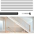 7 Pack 4.7 FT x 5/8 inch Iron Stair Balusters Round Horizontal Bar ...