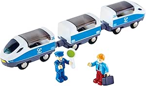 Amazon.com: Hape E3728 Intercity Train Toy , Kids Train Toy Set with Accessories, 3 x Open/Close ...