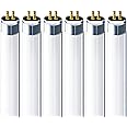 LUXRITE F54T5/841/HO 54W 46 Inch T5 Fluorescent Tube Light Bulb, 4100K ...