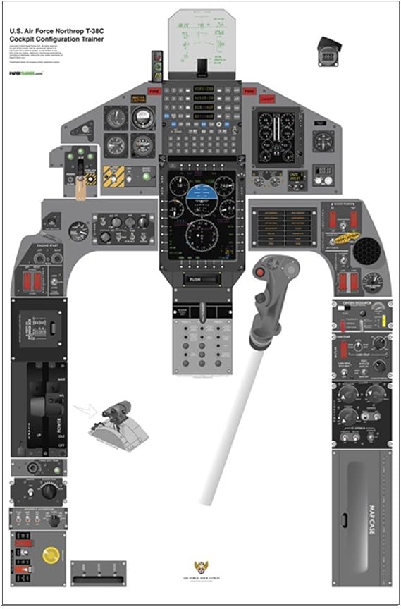 CafePress - T-38C Cockpit Training Poster - 23"x35" Poster on Heavy ...