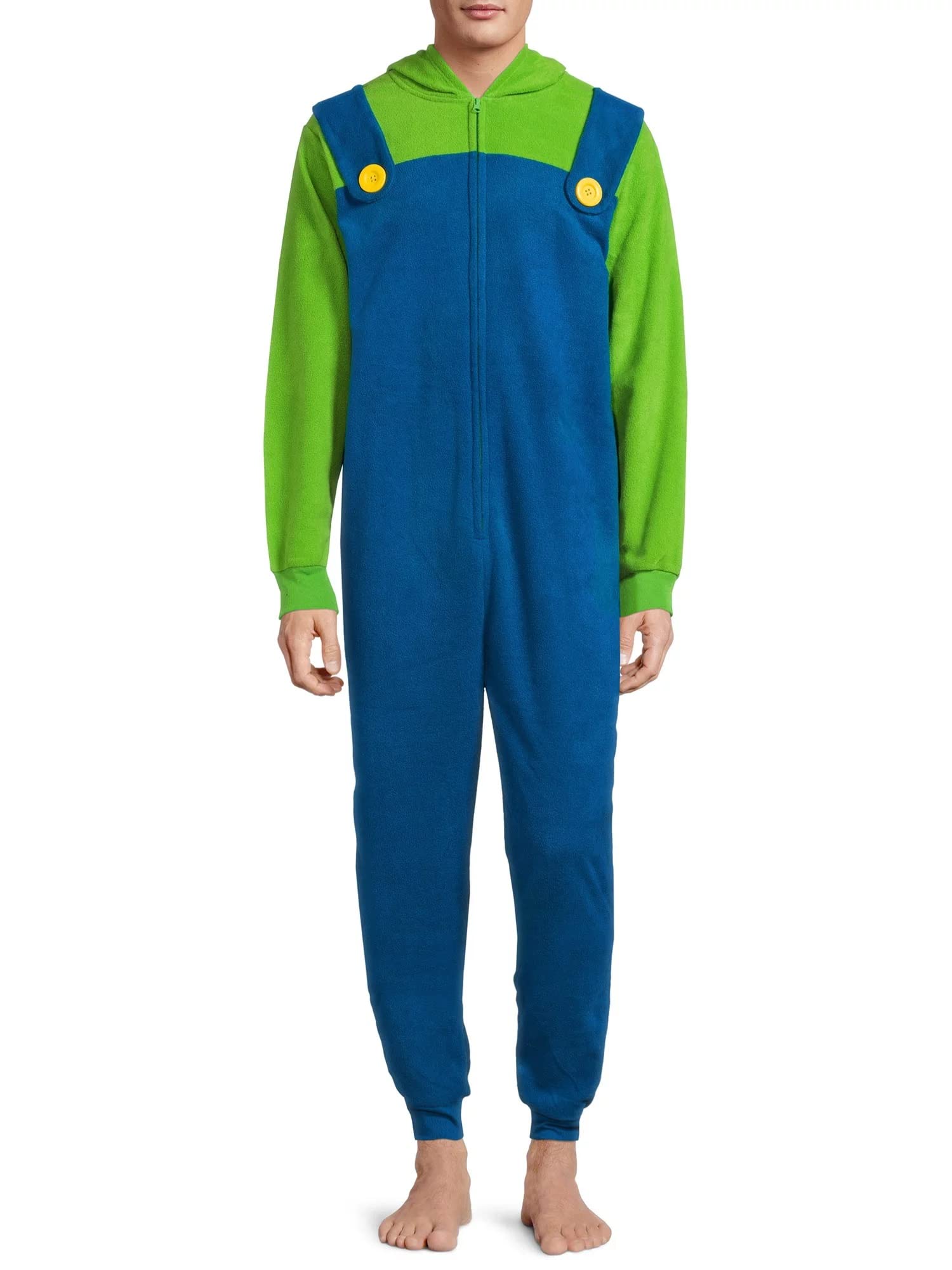 Nintendo Super Mario Luigi PJ Union Suit Costume Pajamas for Men with ...
