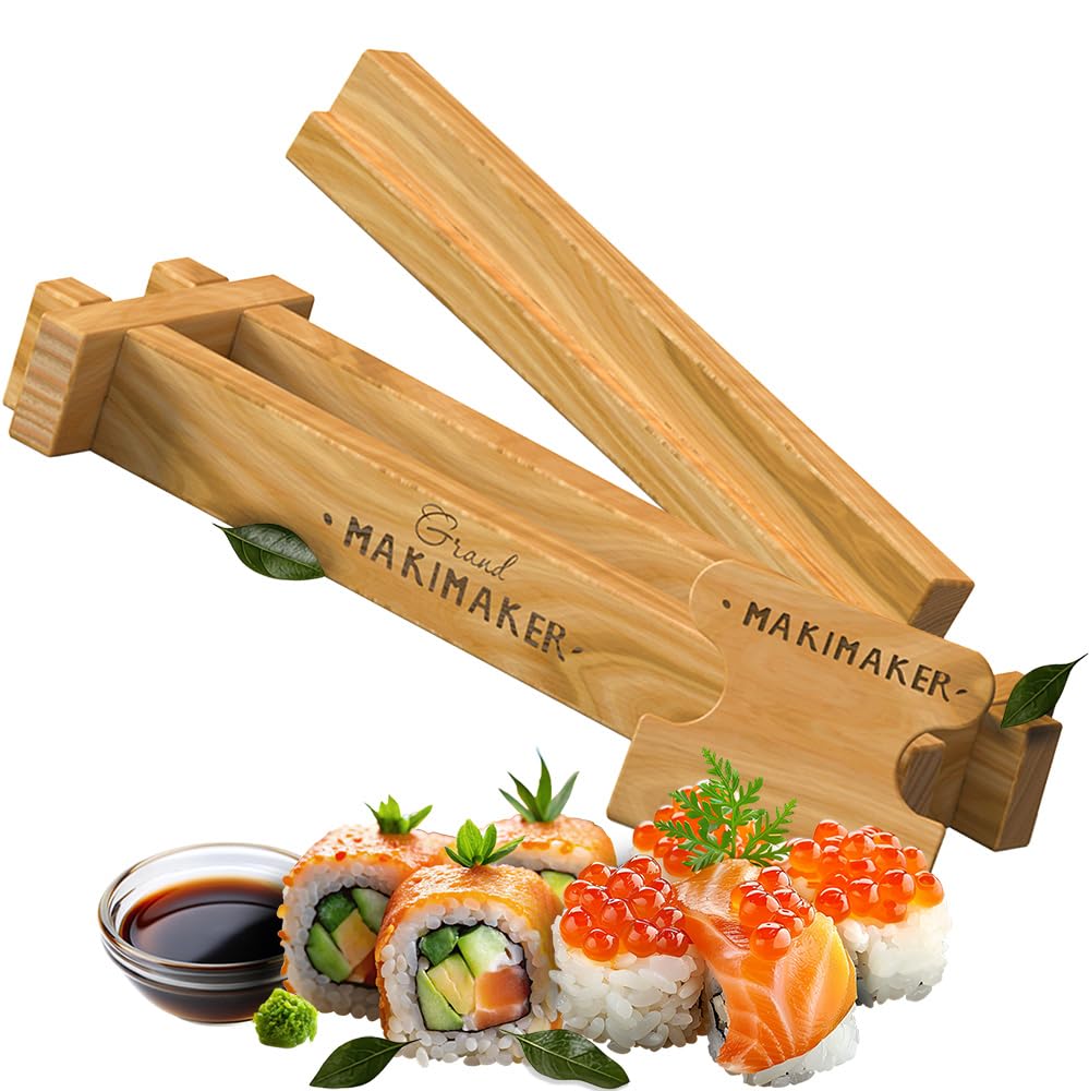 Sushi and Maki Making Kit - DIY Sushi Maker Kit including Bamboo Maki ...