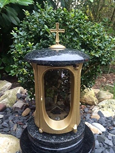 Grave Lantern Granite cemetery lamp Impala Metal Cast Iron Cross ...