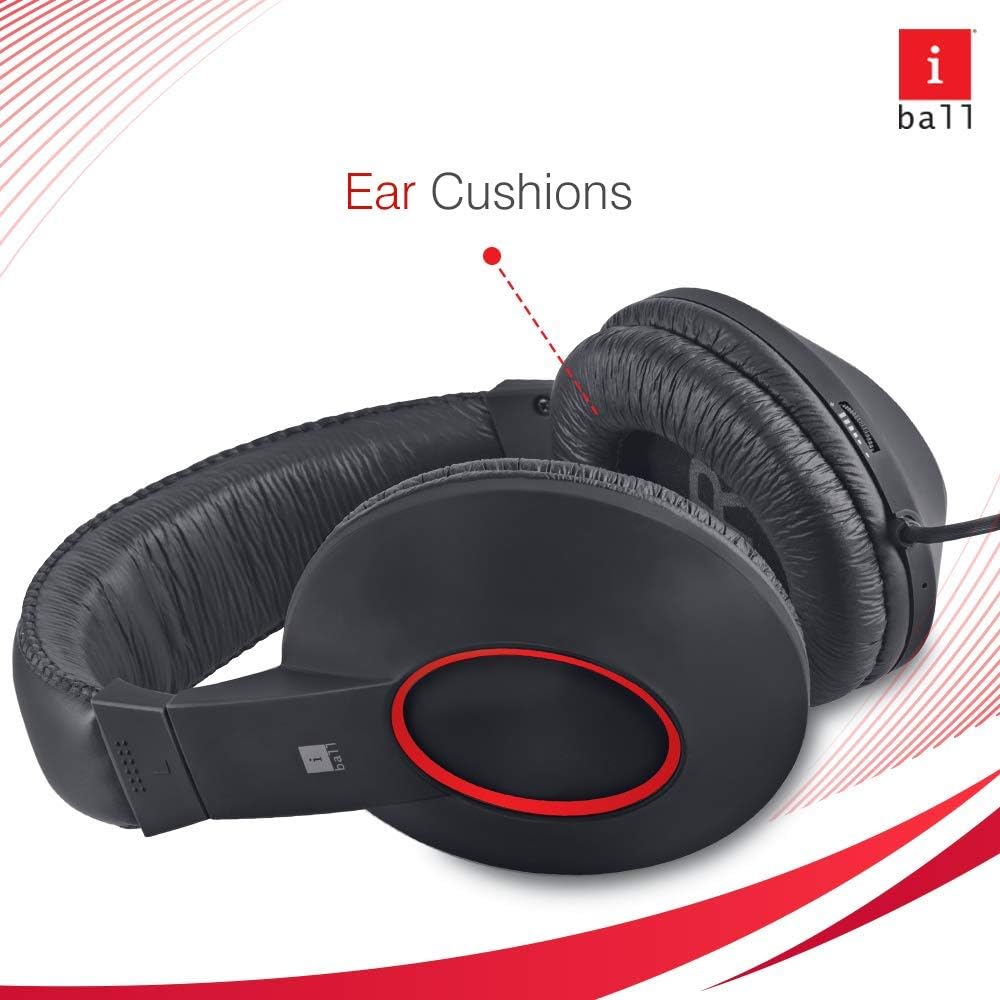 iBall EarWear Rock, Pitch Perfect Sound, Over-Ear Wired Headphones with ...