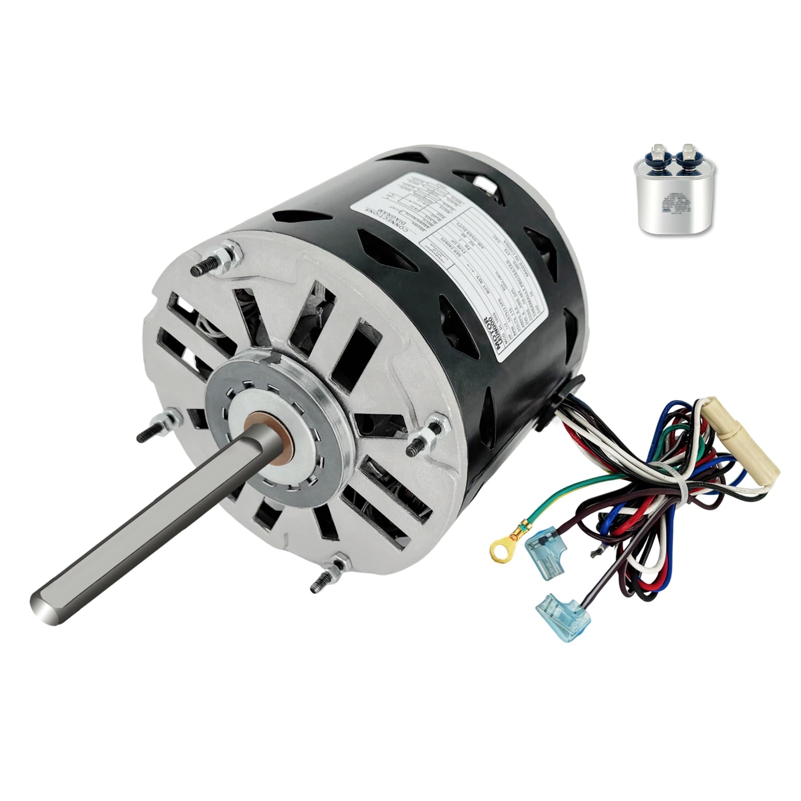 DL1056 Blower Fan Motor-1/2 HP, 1075 RPM, 3 Speed, 115 V, Compatible with A.O. Smith 1056, Fasco ...