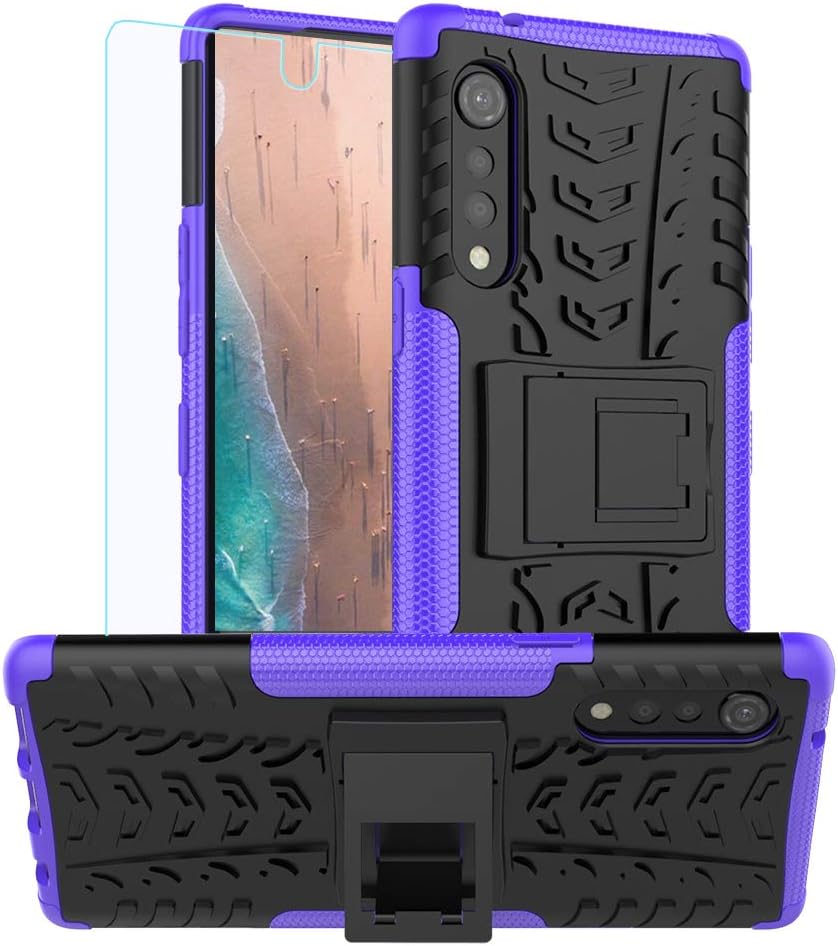 Amazon.com: LG Velvet case,with HD Screen Protector,PUSHIMEI Heavy Duty ...