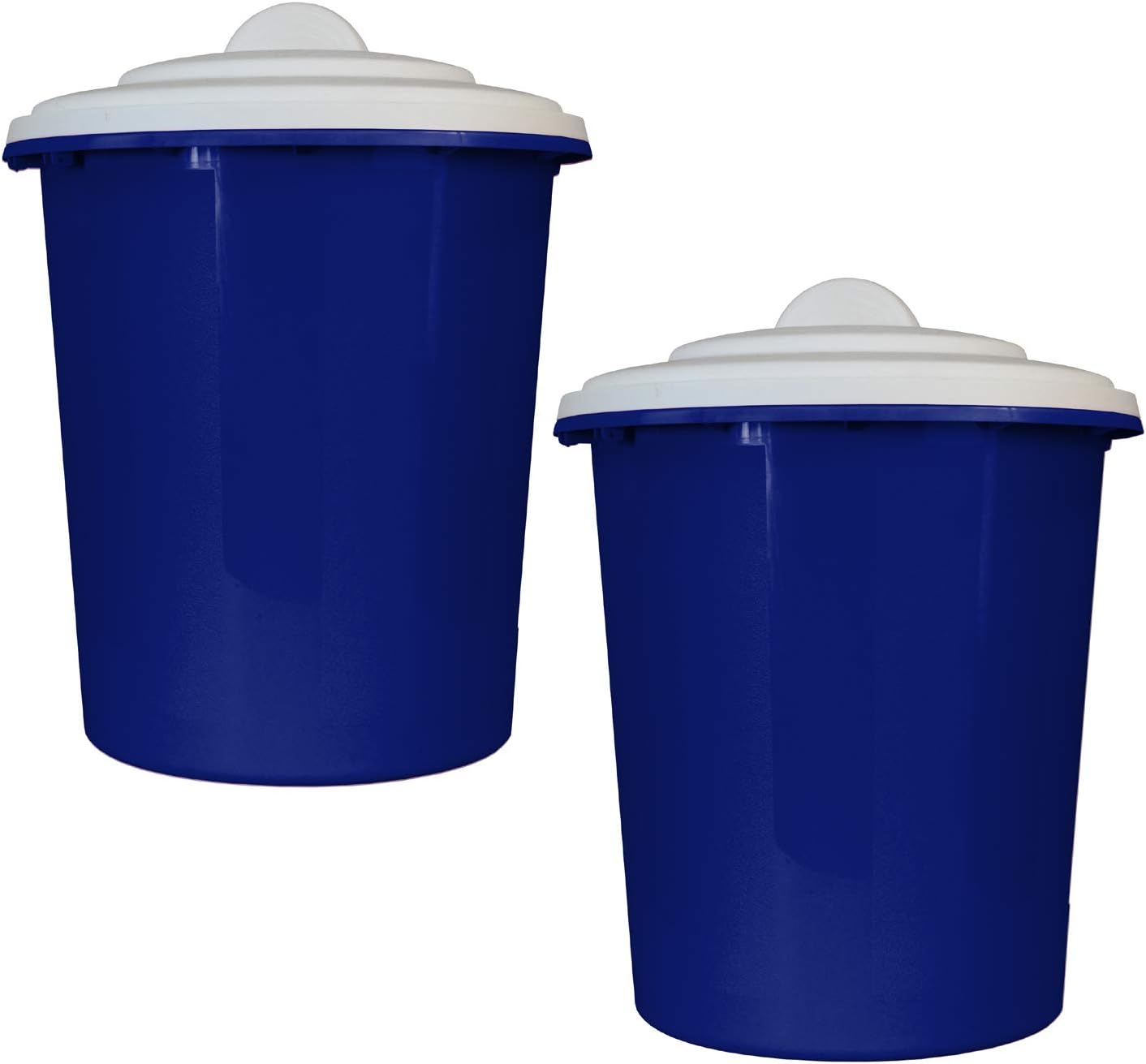 2 x Simpa® 23L 23Litre Blue Plastic Multi-Purpose Bin Storage Container ...
