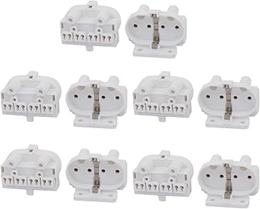 uxcell 10Pcs 2G11-F446 AC 500V 2A H Light Socket Base Fluorescent PL ...