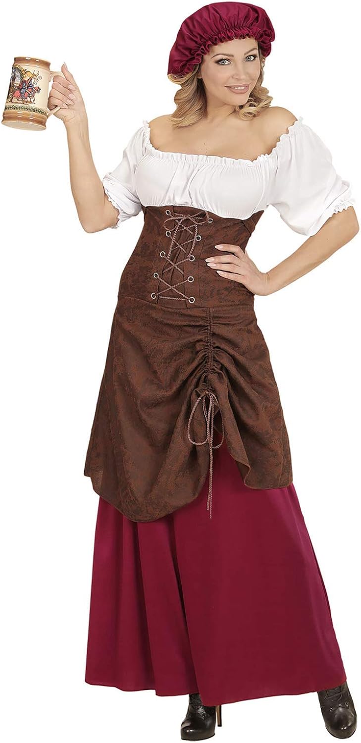 Widmann 30722 11495 - Medieval Hostess Costume, Dress and Hat ...