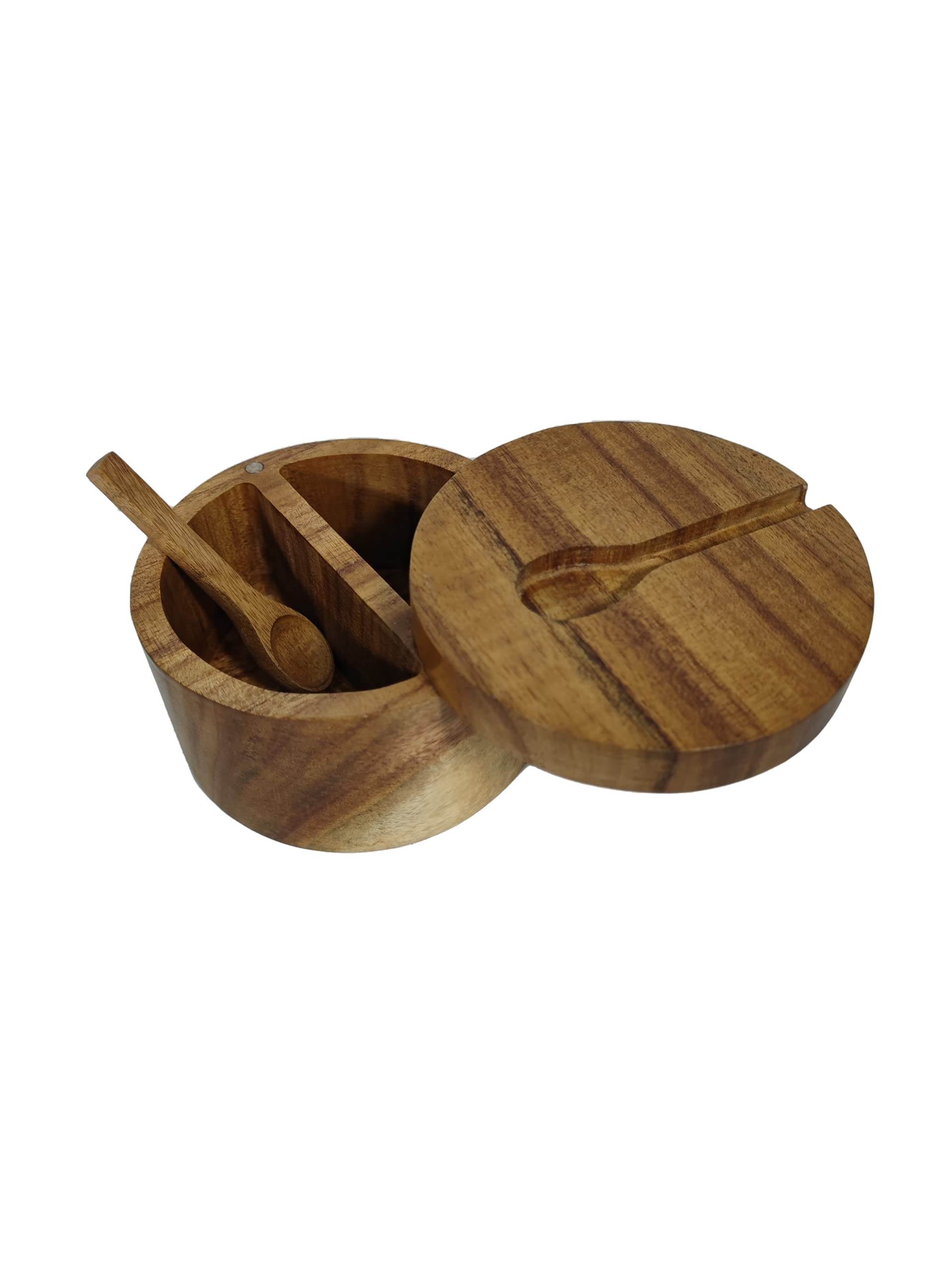 Mua Acacia wood two compartments spice box, in a gift box, made from ...