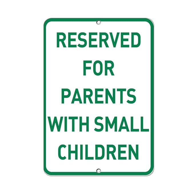 Amazon.com : Reserved for Parents with Small Children Parking Sign ...