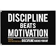 Amazon.com : Aroxtms Discipline Beats Motivation Flag 3x5 Ft Gym ...