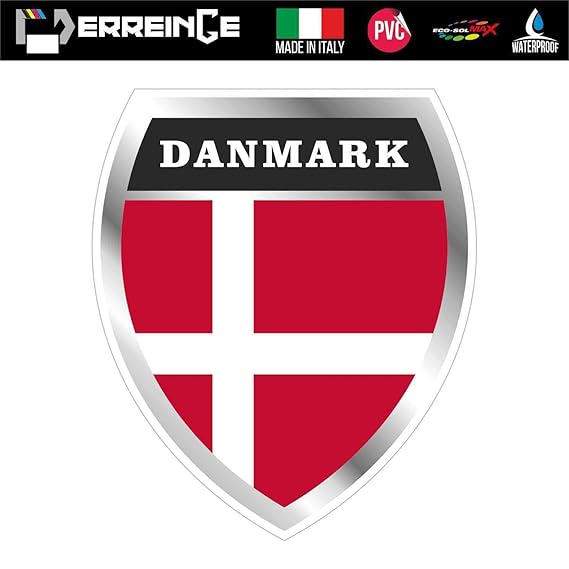 erreinge Sticker Danimarca Denmark Danemark Dinamarca Dänemark - Decal ...