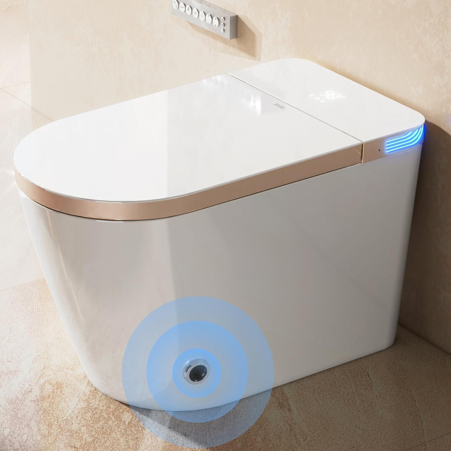 BONSAM Smart Toilet with Auto Open/Close Lid, Modern Tankless Toilet ...