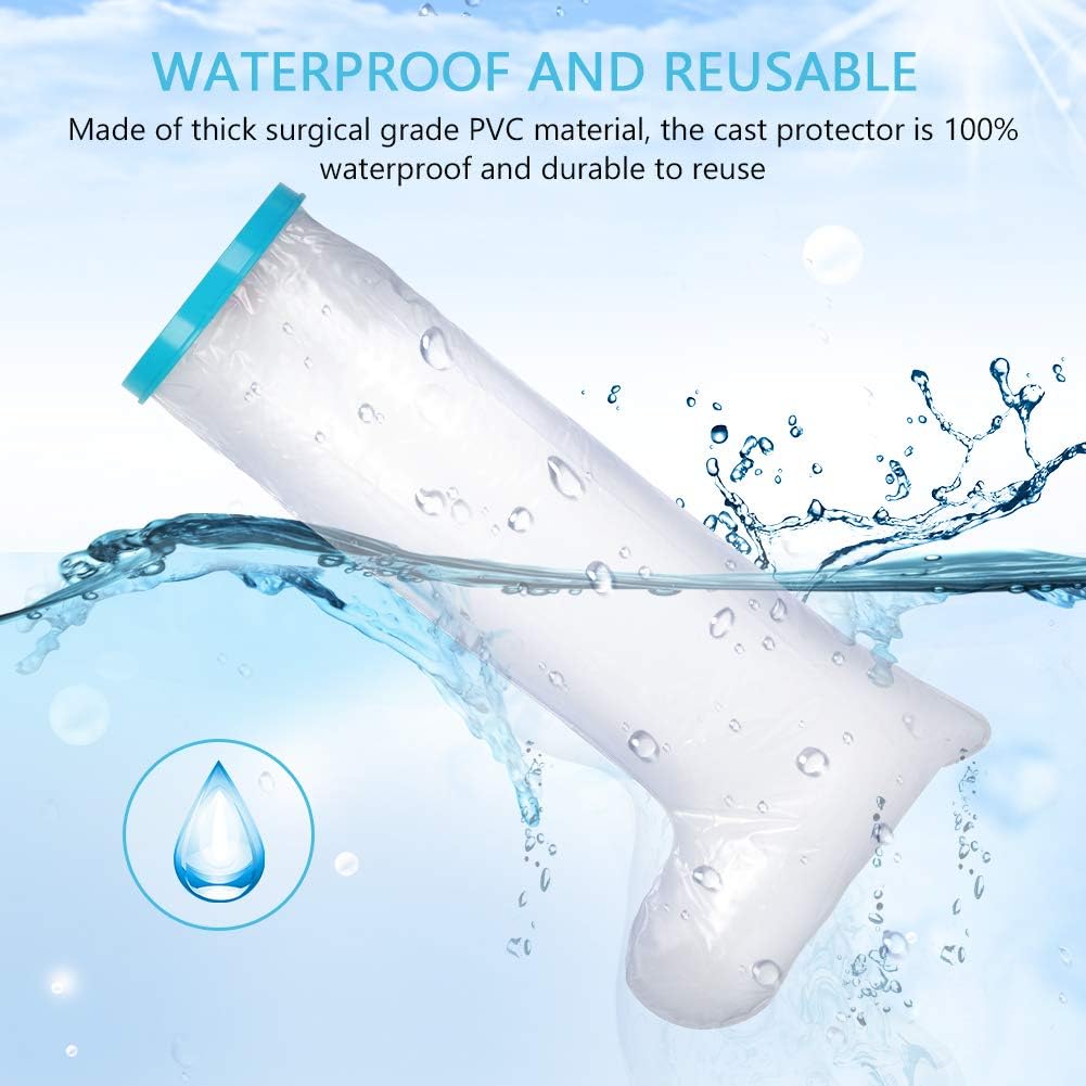 Waterproof Leg Cast Cover for Adult, Reusable Cast Dressing Protector ...