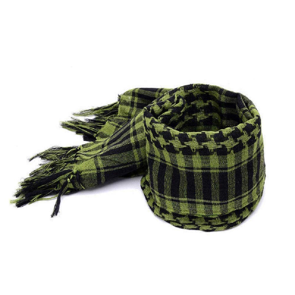Plaid Keffiyeh Scarf Wrap Cotton Shemagh Long Scarves Military Tactical ...