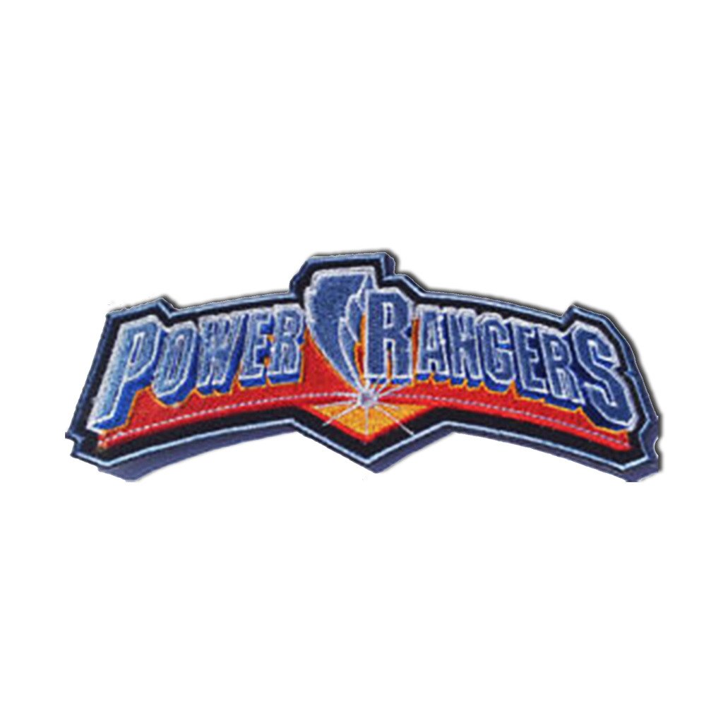 Buy Retro Power Rangers 15cm Logo Sew Ironed On Badge Embroidery ...