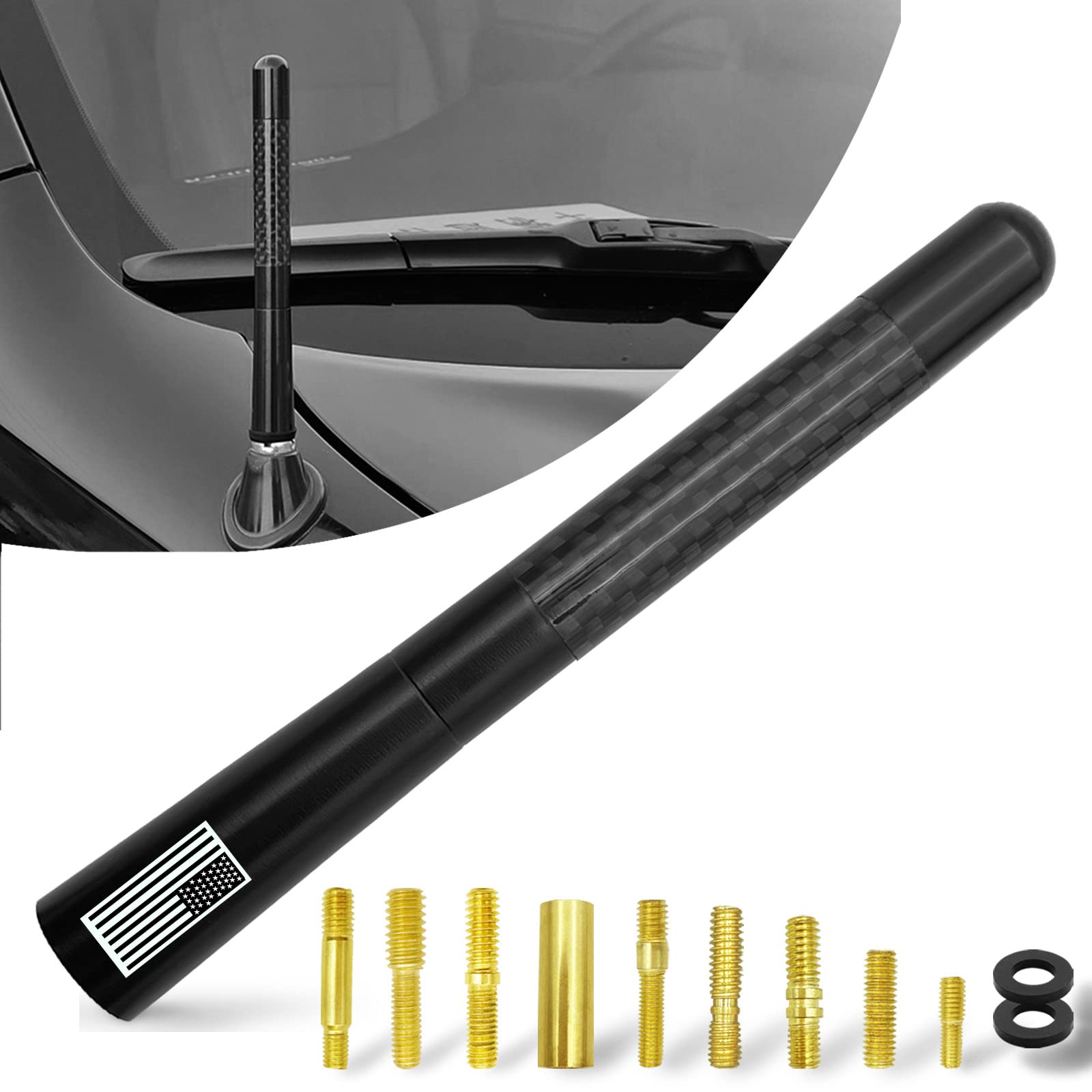 Mua 4.7" Short Automotive Antenna, Car Carbon Fiber Antenna American ...