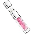 Amazon.com: USB Flash Drive 32GB, BorlterClamp Cute Pink Crystal Thumb ...