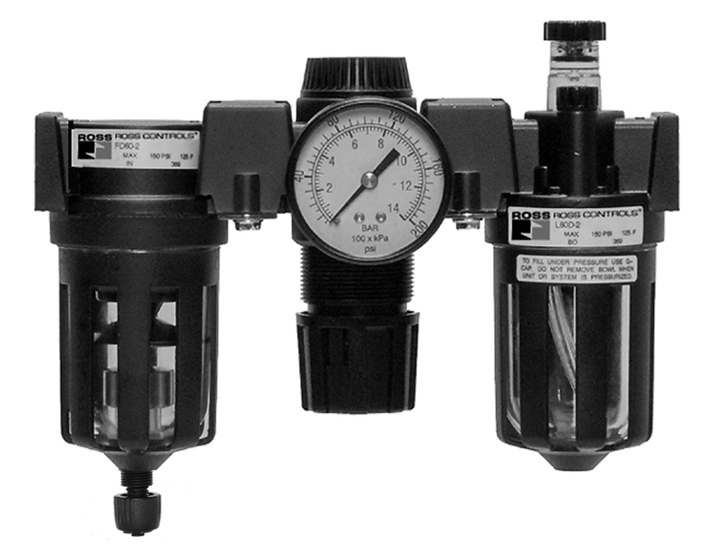 Filters, Regulators & Lubricators psi Threaded Female Ports 1/4 NPT ...