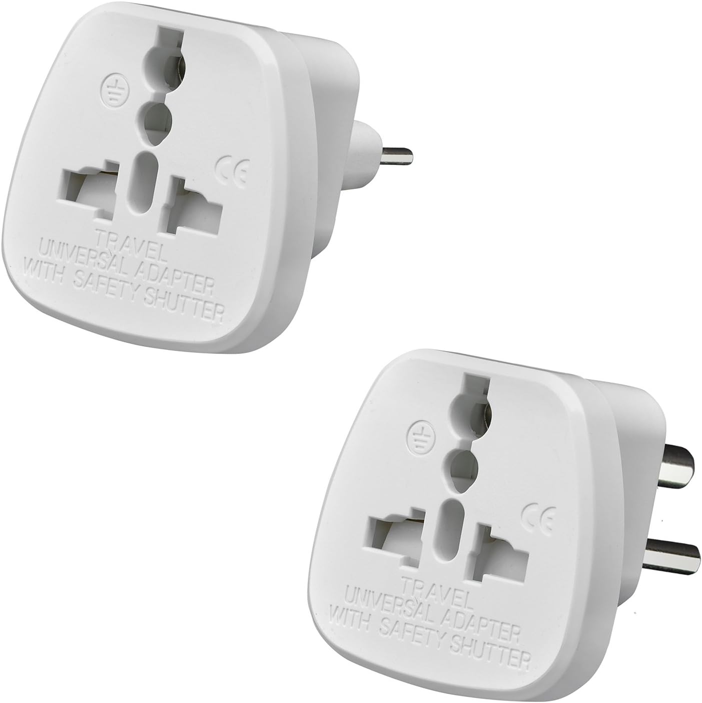 AMOS 2 Pcs 2-Pin / 3-Pin Prong India Indian / Pakistan / Srilanka ...