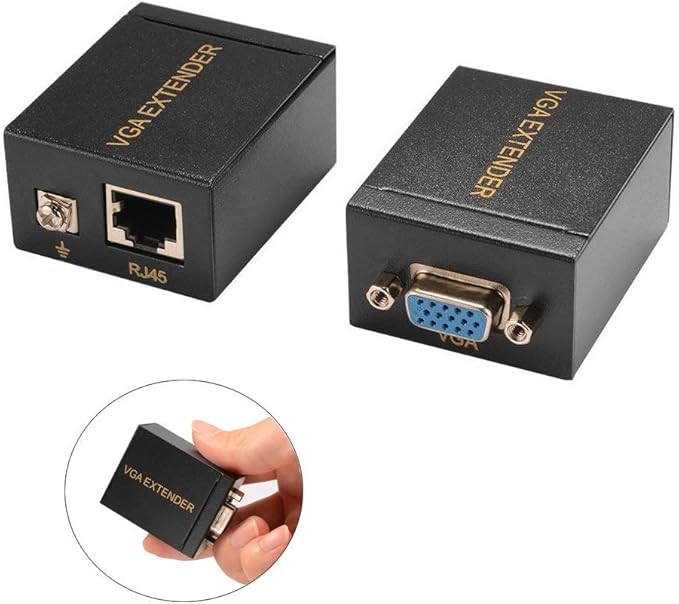 VGA Extenders,60m VGA Transmitter + Receiver Over Cat5e: Amazon.co.uk ...