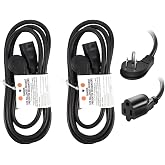 Amazon.com: GREATIDE 6 Ft Flat Plug Extension Cord, 16 AWG 3 Prong ...