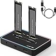 Amazon.com: AMZPILOT M.2 Duplicator Cloner Dual-Bay Offline USB C to NVME SATA Docking Station ...