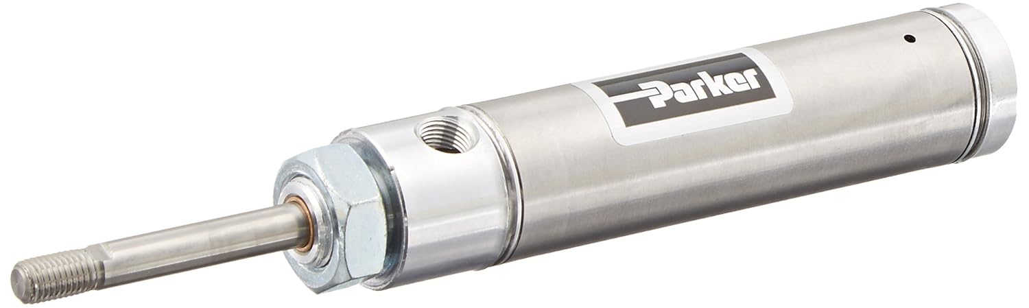 Parker 1.06RSR01.5 Stainless Steel Air Cylinder, Round Body, Single ...