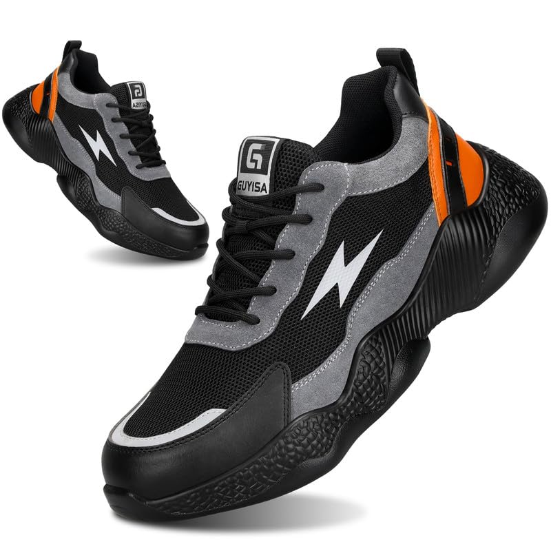 LAoutun Steel Toe Shoes for Men Women Safety Work Shoes Indestructible ...